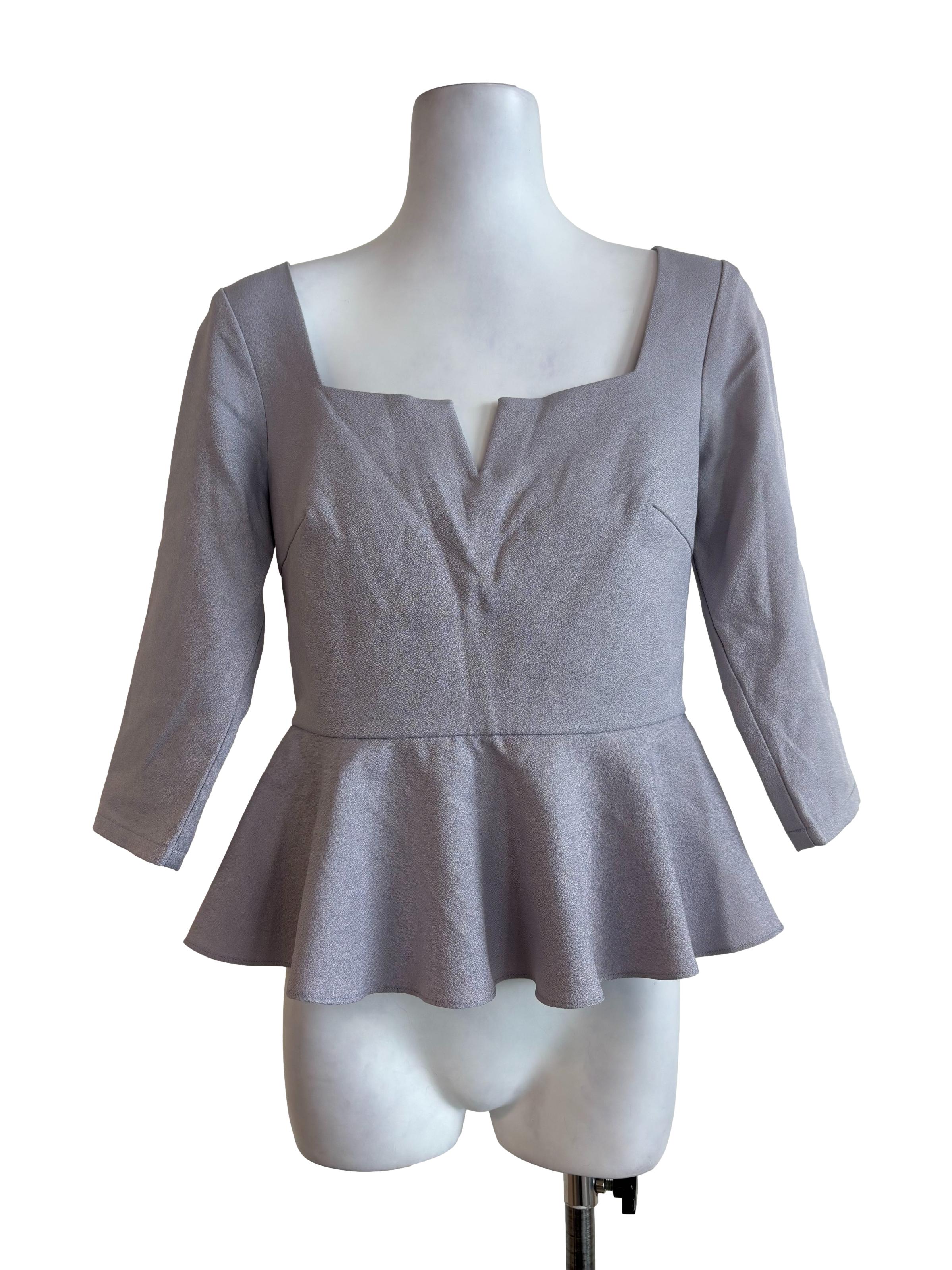 Love Bonito Periwinkle Peplum Top | REFASH
