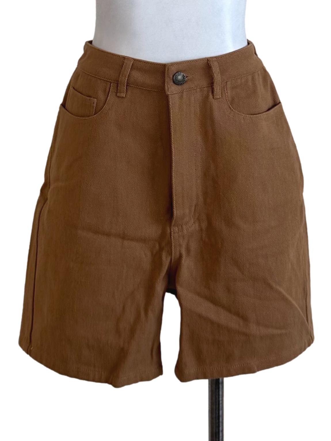 The Closet Lover Caramel Brown Denim Shorts | REFASH