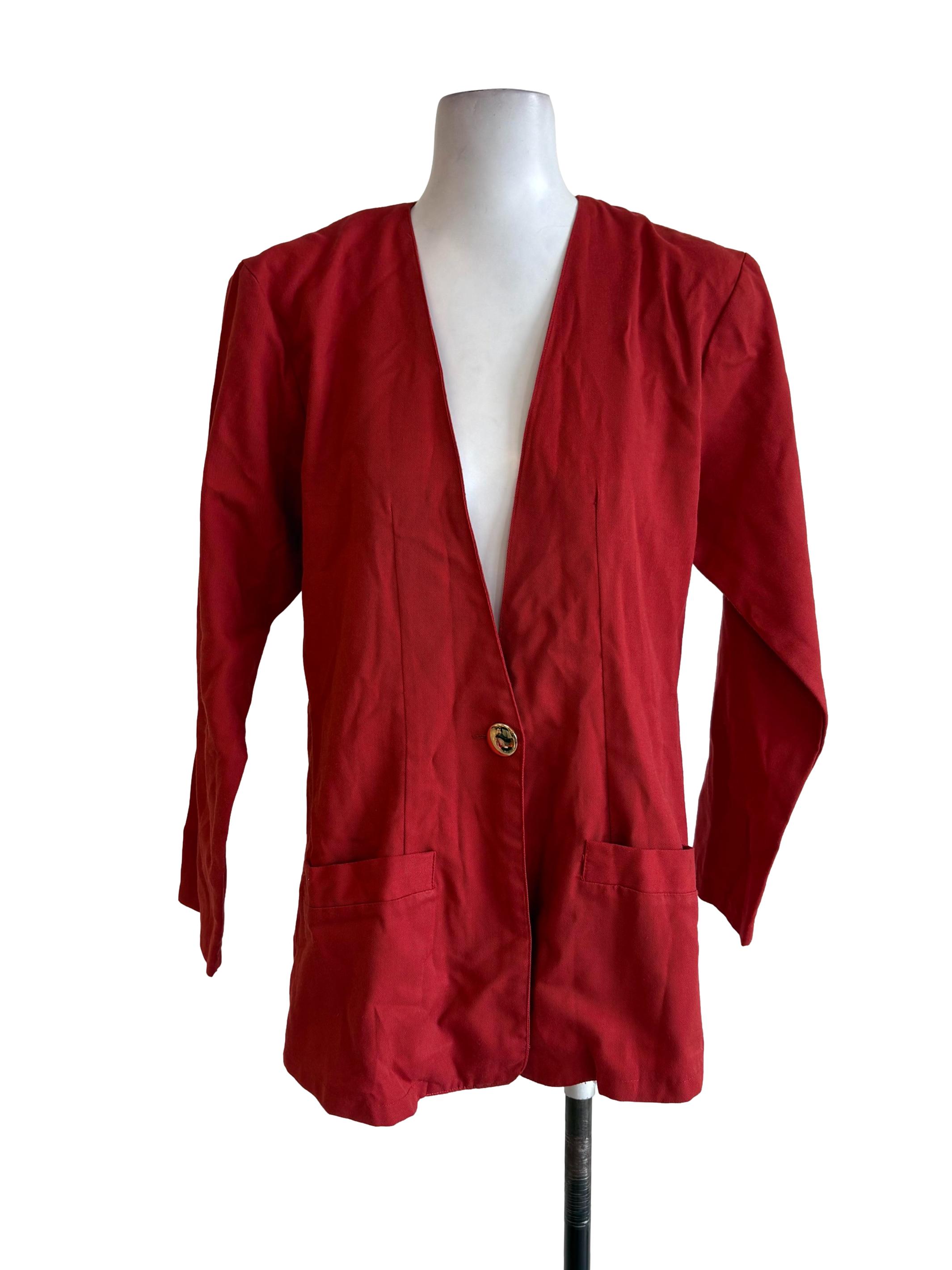 Assorted Brand Candy Red Cutaway Jacket | REFASH