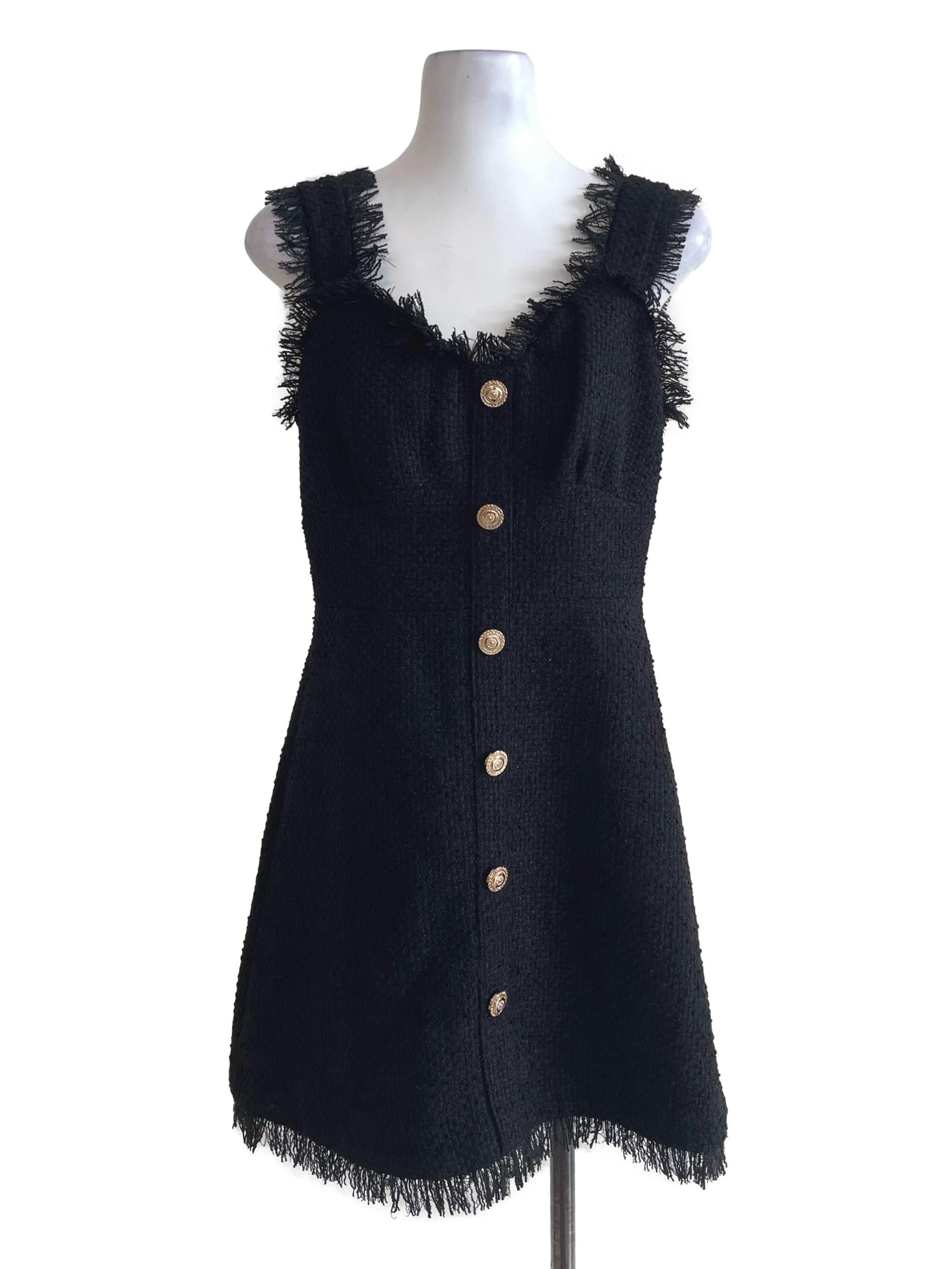 Saturday Club Black Tweed Dress | REFASH