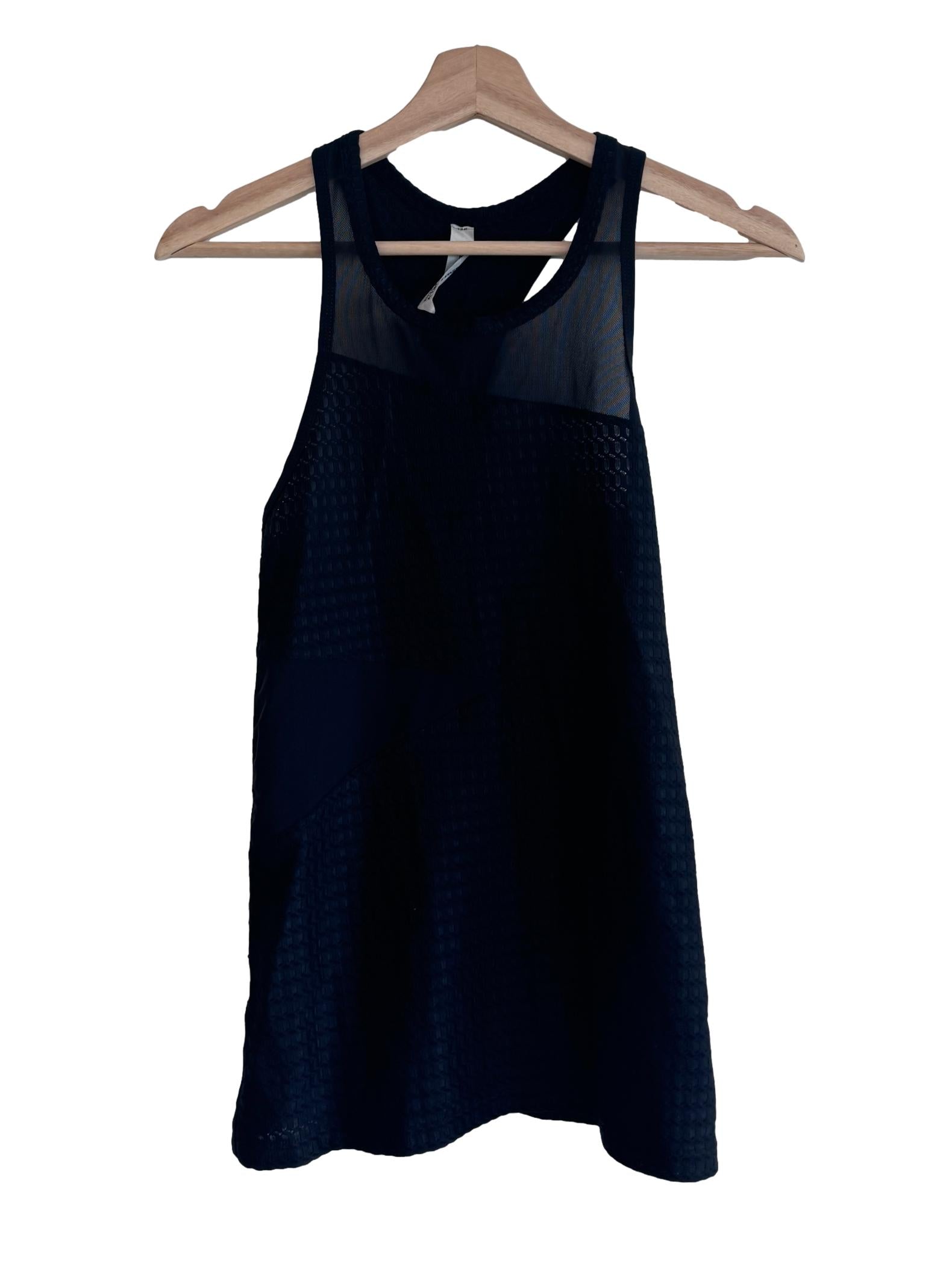 Lorna Jane Black Textured Tank Top | REFASH