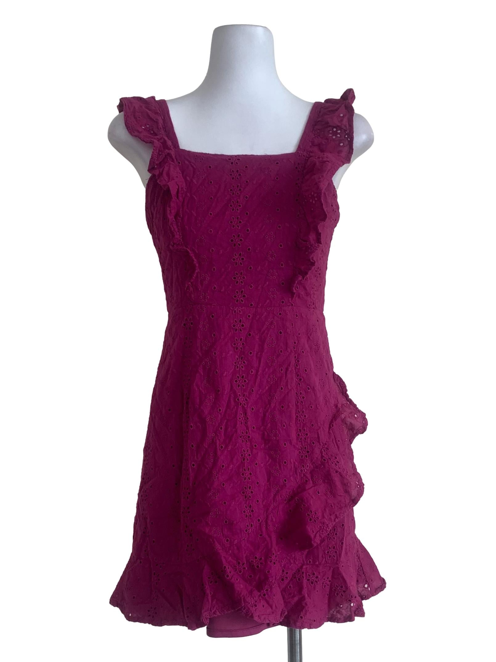 The Stage Walk Raisin Purple Apron Cut Dress | REFASH