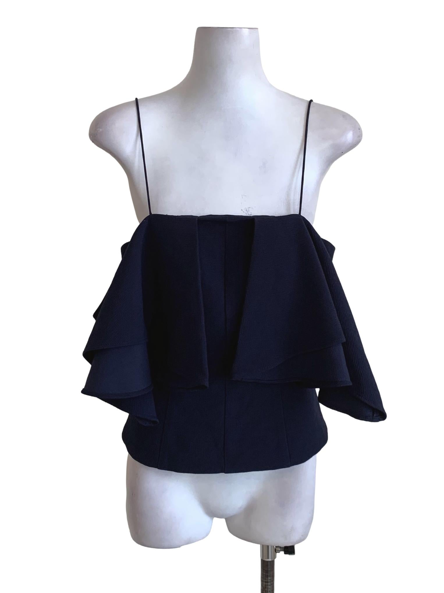 Love Bonito Navy Blue Spaghetti Strap Blouse | REFASH