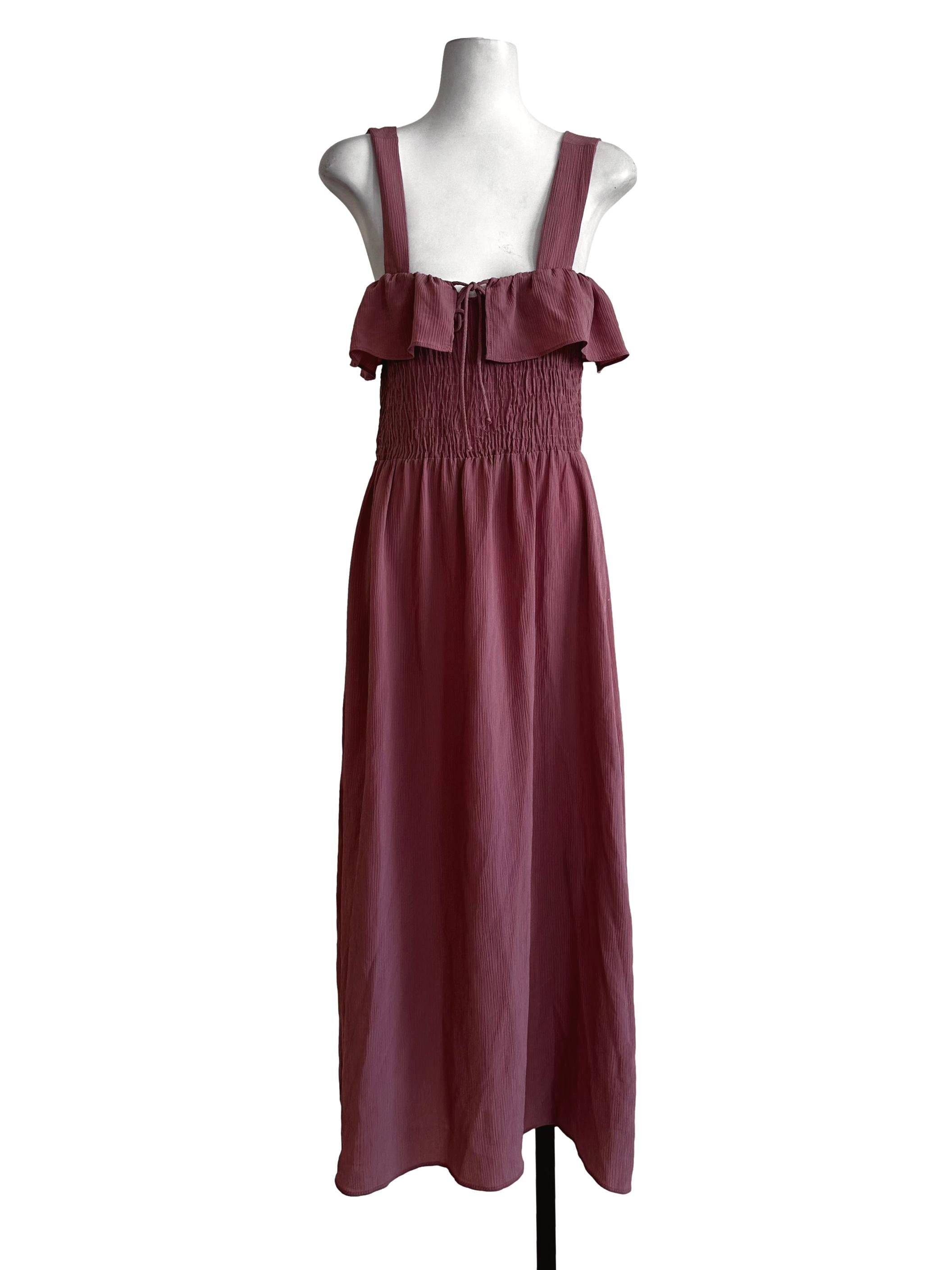 Zara Blush Pink Stretchable Pleated Dress | REFASH