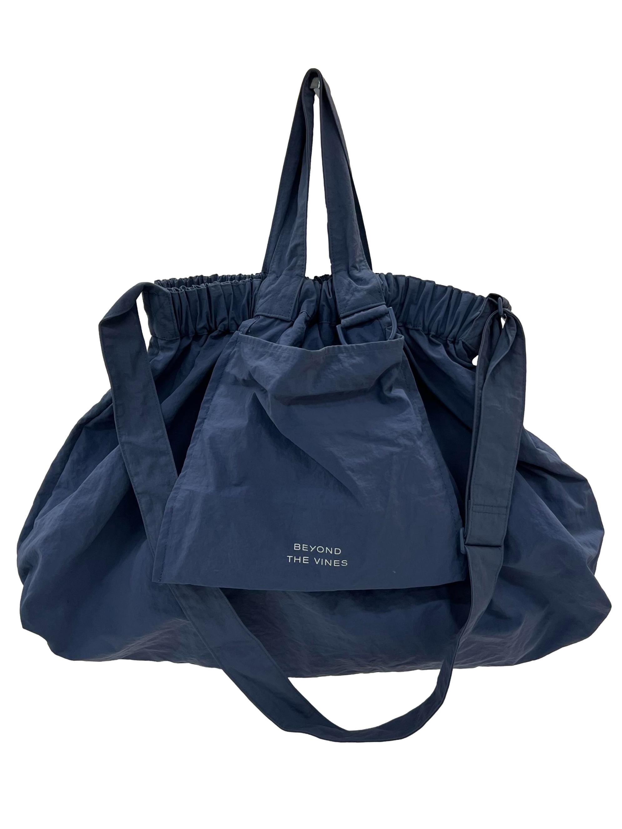 Beyond The Vines Steel Blue Large Dumpling Bag | REFASH