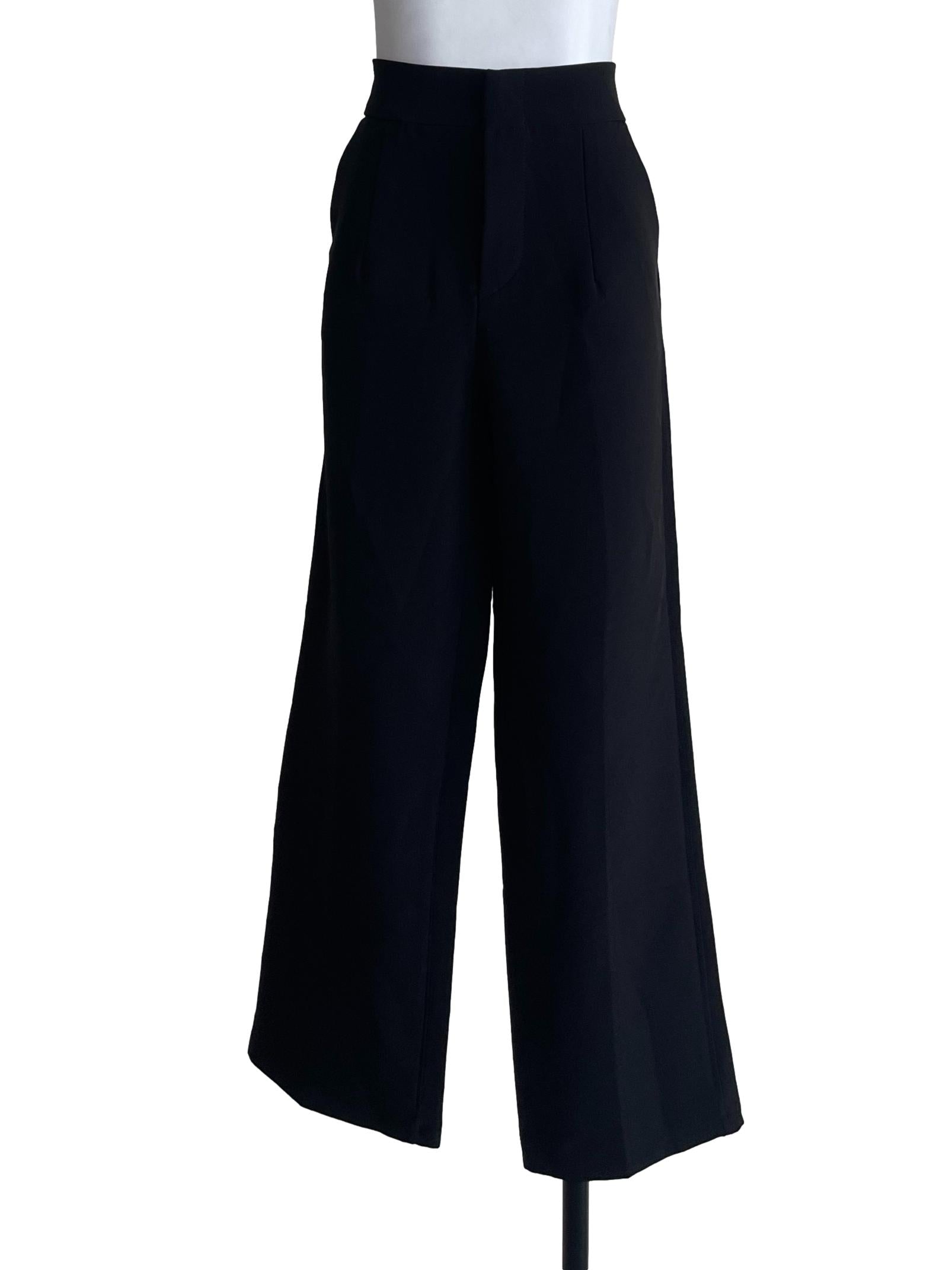 Black High Rise Pants | REFASH