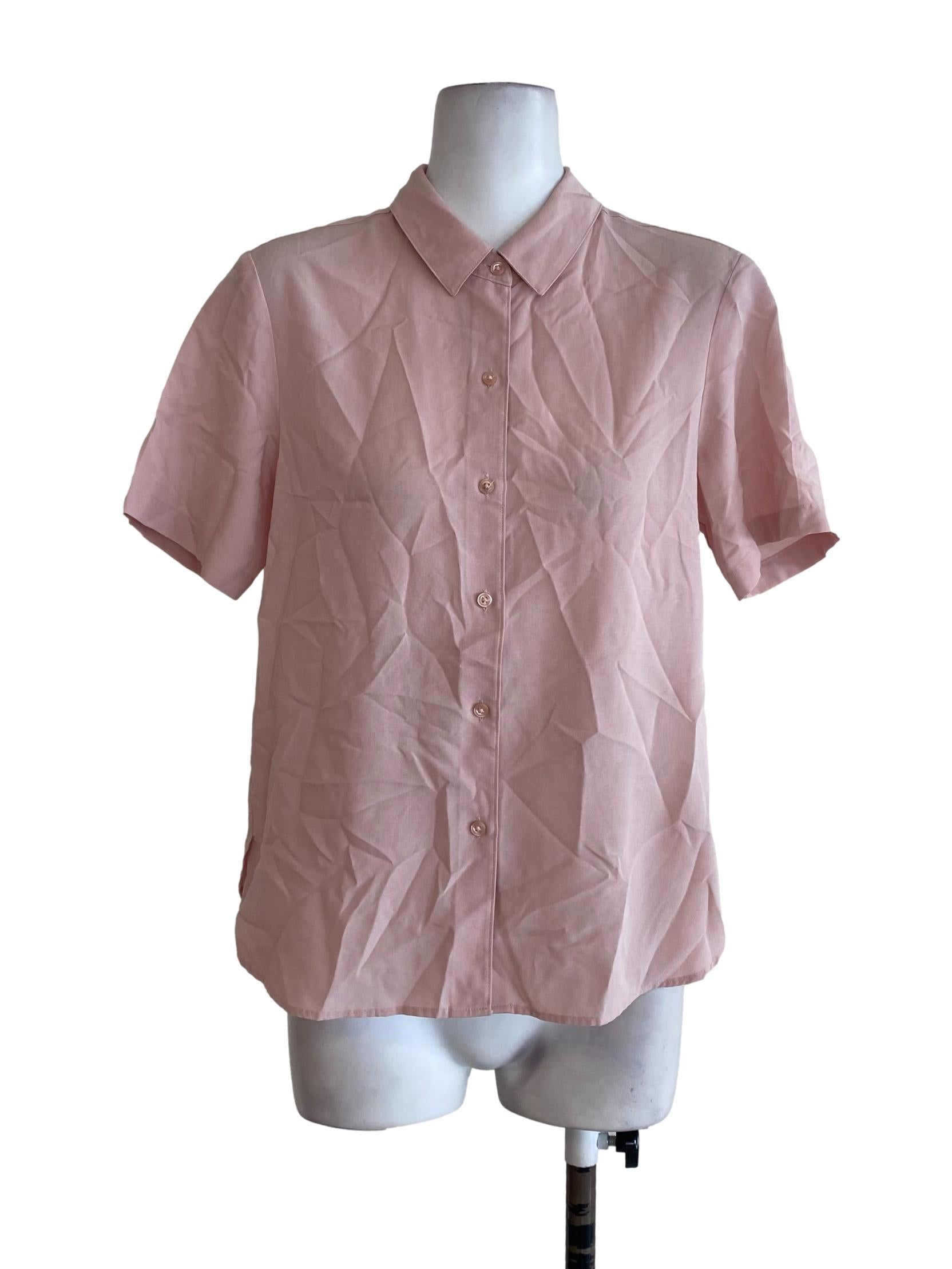 Uniqlo Dusty Pink Button Down Blouse | REFASH